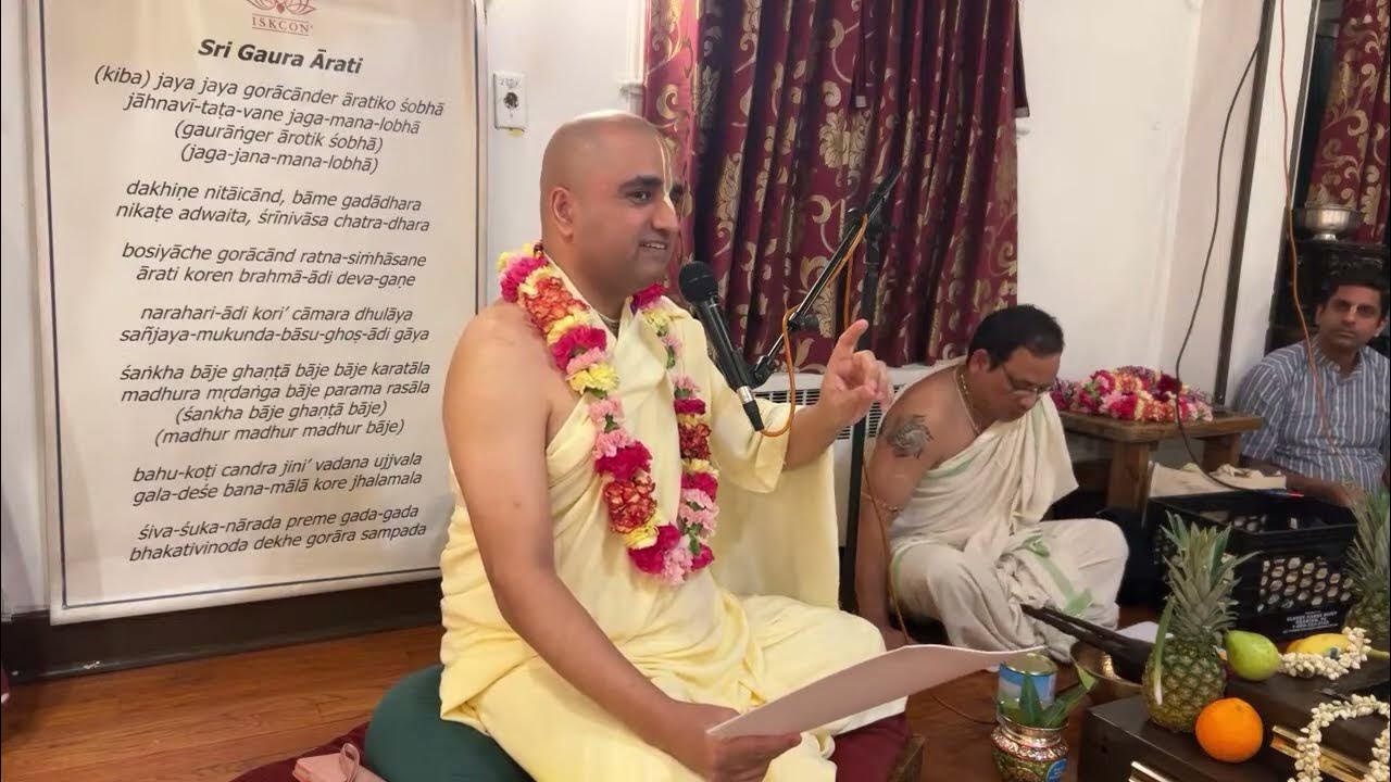 Sunday feast class and initiation by HG Madan Gopal prabhu - YouTube