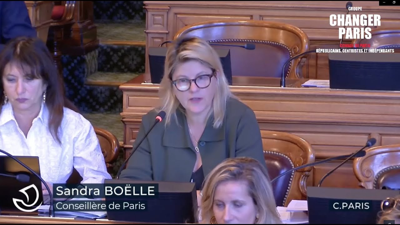 Intervention de Sandra Boëlle au Conseil de Paris (novembre 2023) - YouTube