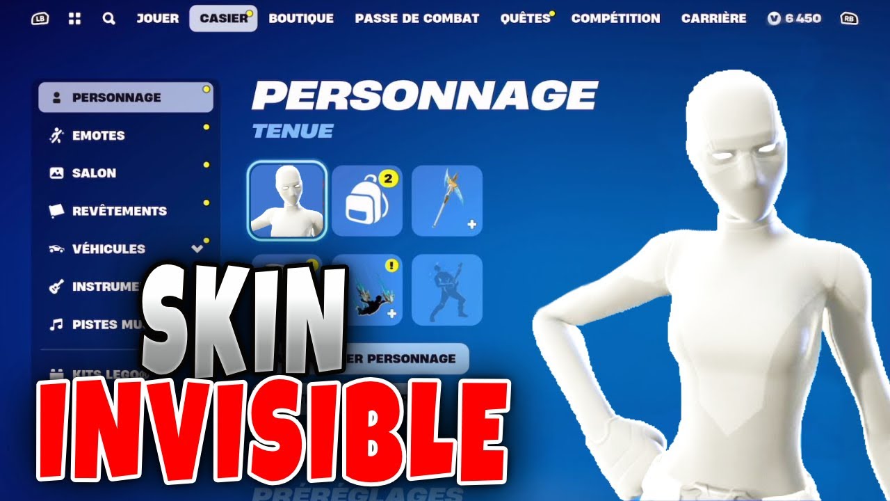 Comment Avoir le Skin Invisible pour Mode Reaload et BR Fortnite - YouTube