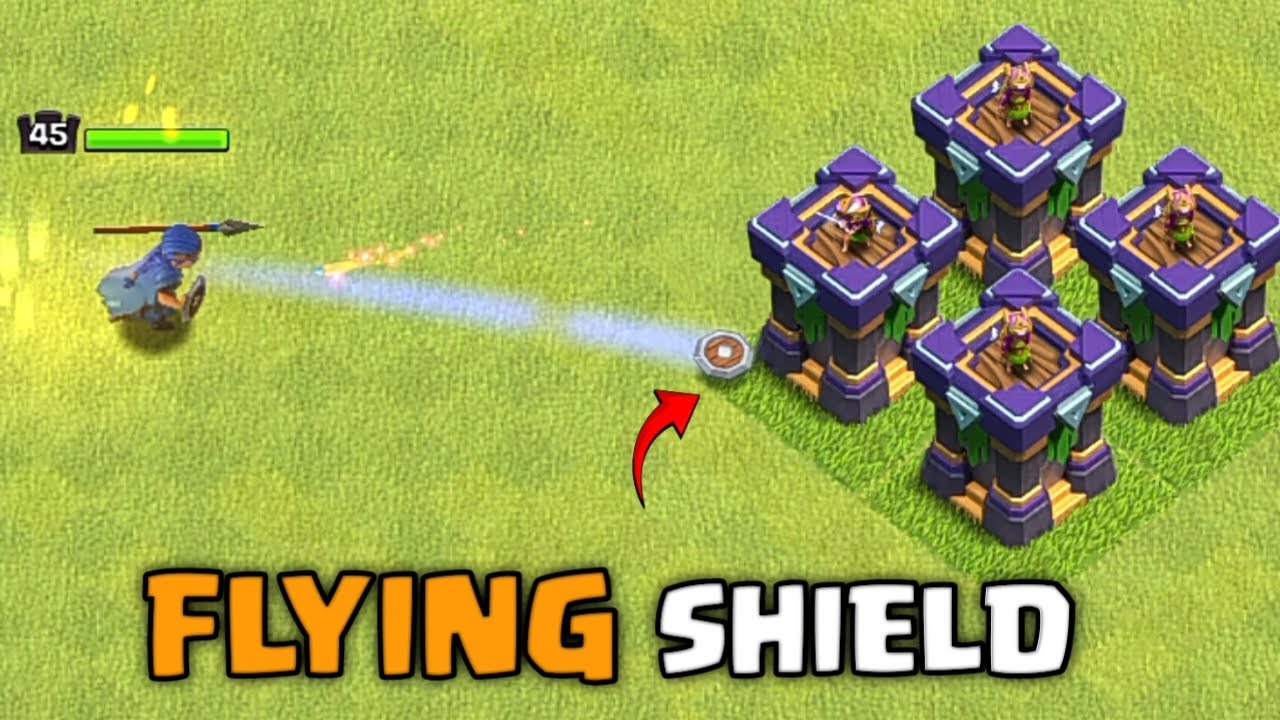 HOW STRONG FLYING SHIELD IS ? || CLASH OF CLANS - YouTube