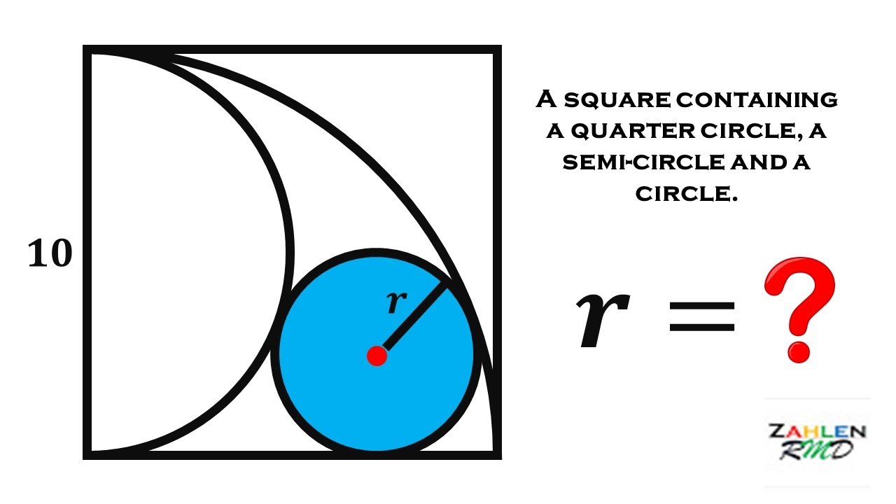 Can you solve this Geometry Challenge? | Solve for r - YouTube
