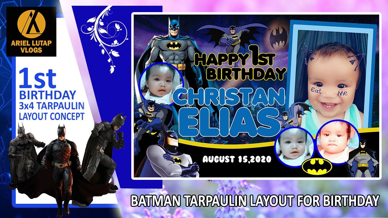 HOW TO MAKE BATMAN BIRTHDAY DESIGN IN PHOTOSHOP BY ARIEL LUTAP - YouTube