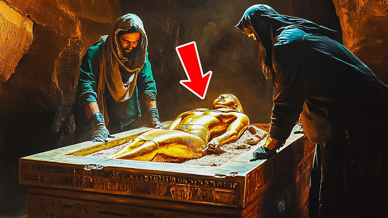 Ancient Egyptian Mummy Covered in GOLD Found Near Cairo - YouTube