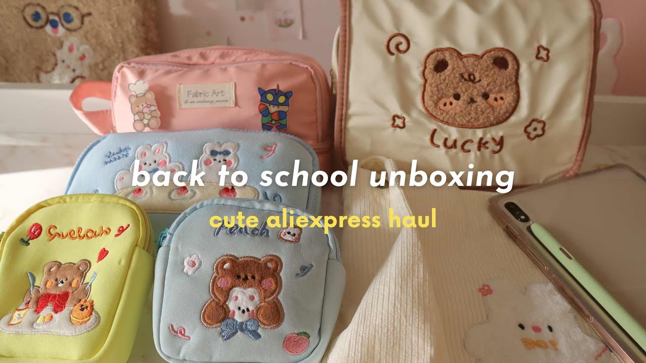 Cute and Aesthetic Aliexpress Haul | ASMR Unboxing | Back to School ...