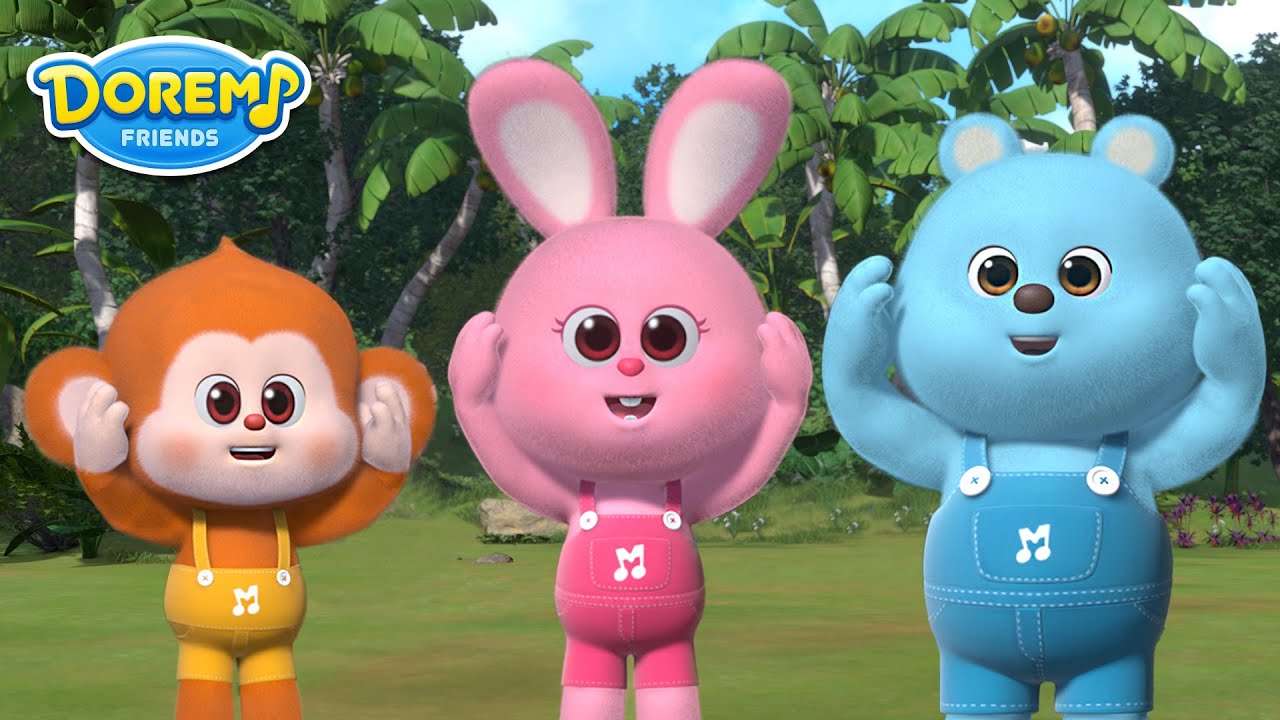 Dance with Doremi Friends | Head Shoulders Knees and Toes | Kids Song ...