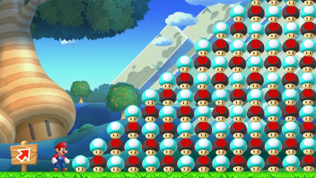 Can Mario Collect 999 Ice Mushrooms and Evil Mushrooms in New Super ...