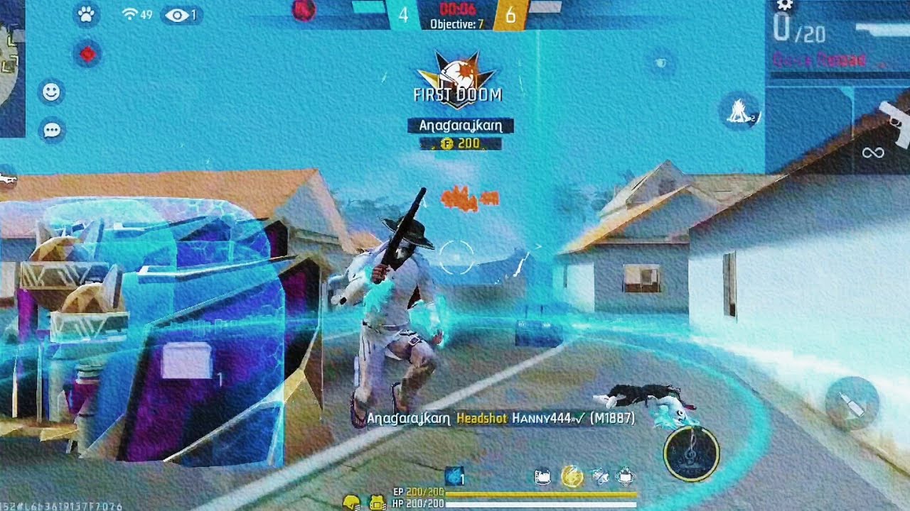 FREE FIRE FASTEST PLAYER GAMEPLAY SETTING #4flaggamer - YouTube