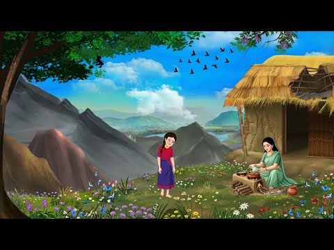 पहाड़ों में दो बहनों का घर  | Hindi kahani | Hindi cartoon | Moral stories | cartoon story