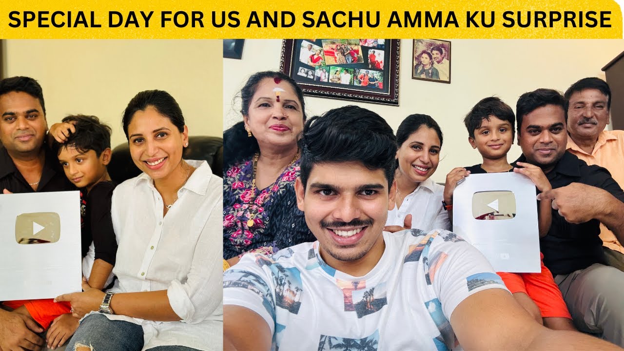 We got DIAMOND GIFT TO SACHU AMMA from Singapore|Silver play button ...