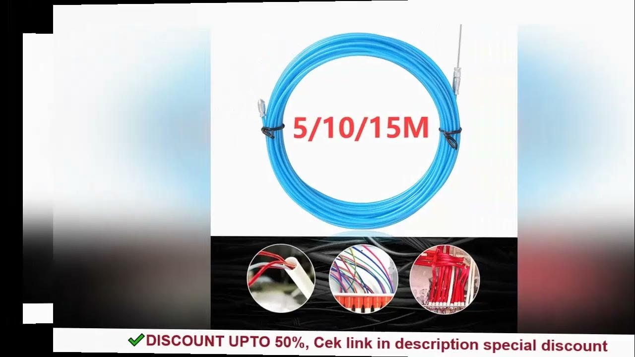 5/10/15m Wire Cable Puller Through Wall Wire Threader Fastener Cable Pulling Tool Guide Device ...