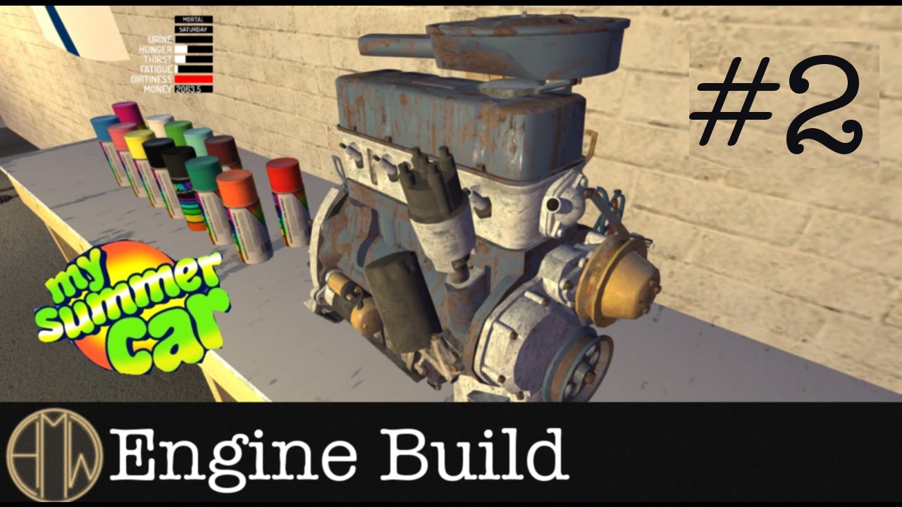 TAKE #2! My Summer Car - Building the Engine! - YouTube