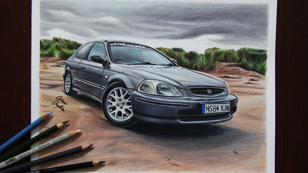 Honda Civic | United Kingdom | Car Drawing - YouTube