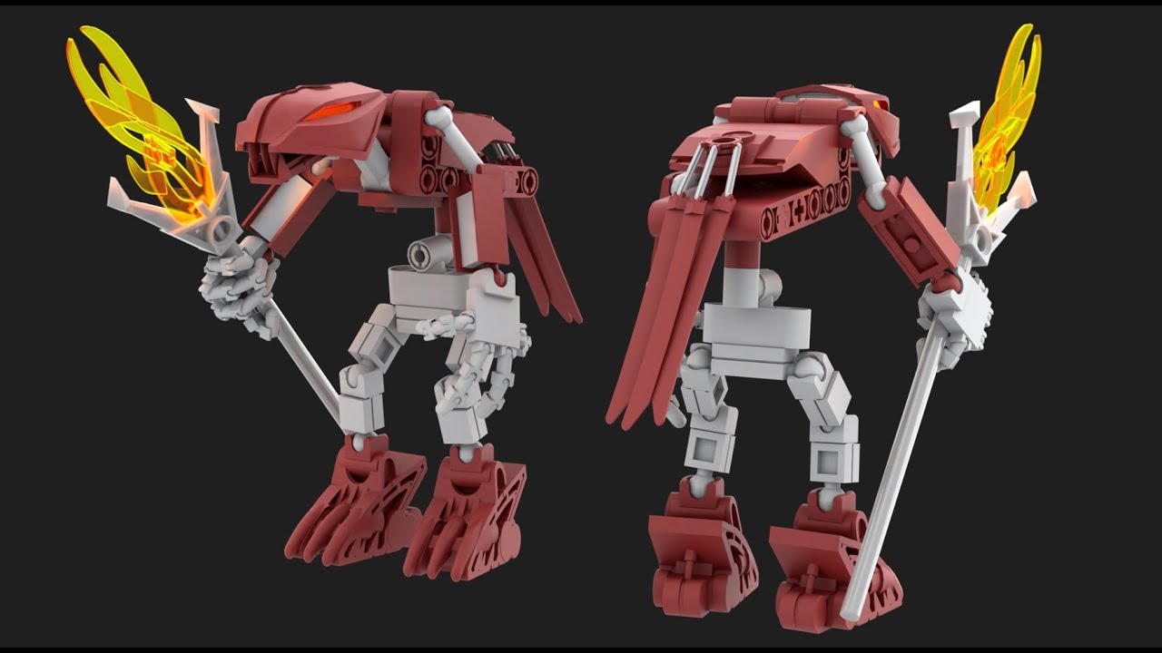 Rahaga Norik movie version 3d model MOC BIONICLE. - YouTube