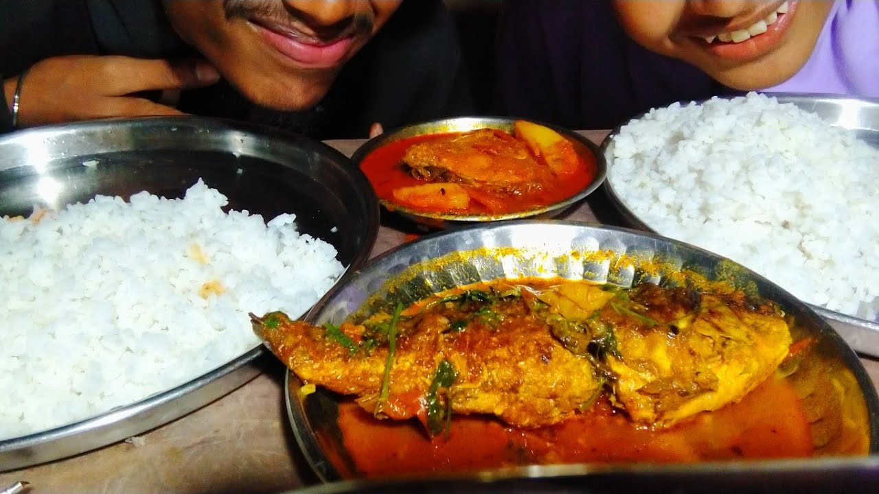 chalange with big fish curry, and white rice || very tasty recipes 😋 ...