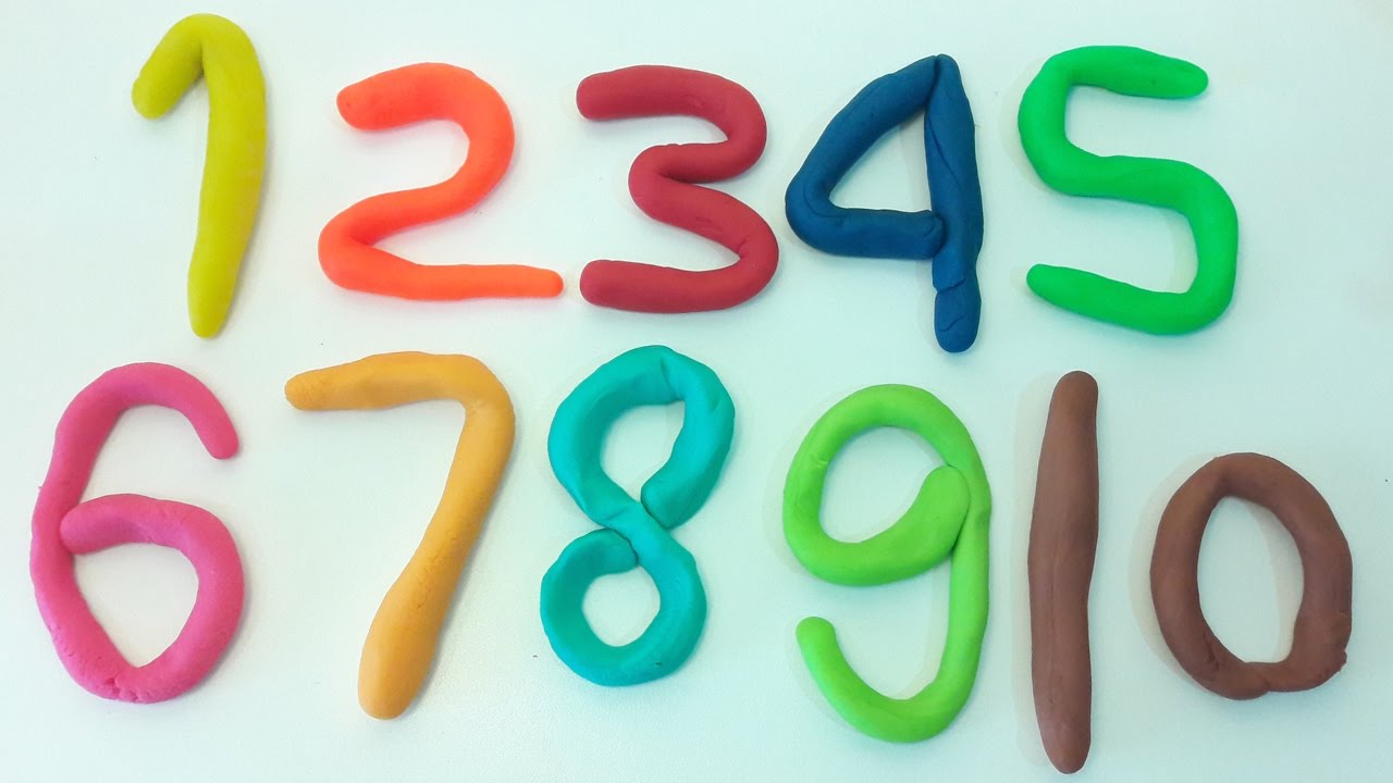 Learn colors and numbers with Play Doh - YouTube