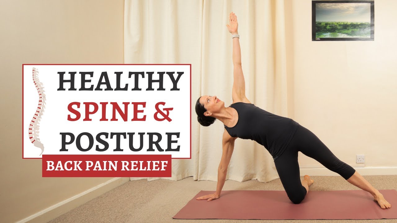 20 Min Back Pain Relief Pilates | Healthy Spine & Good Posture Workout ...
