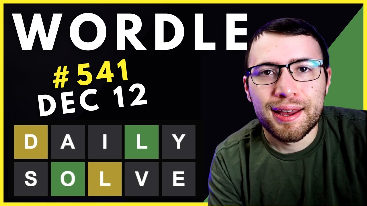 today wordle, tomorrow CHESSBOXING - Wordle 541 - December 12 - YouTube