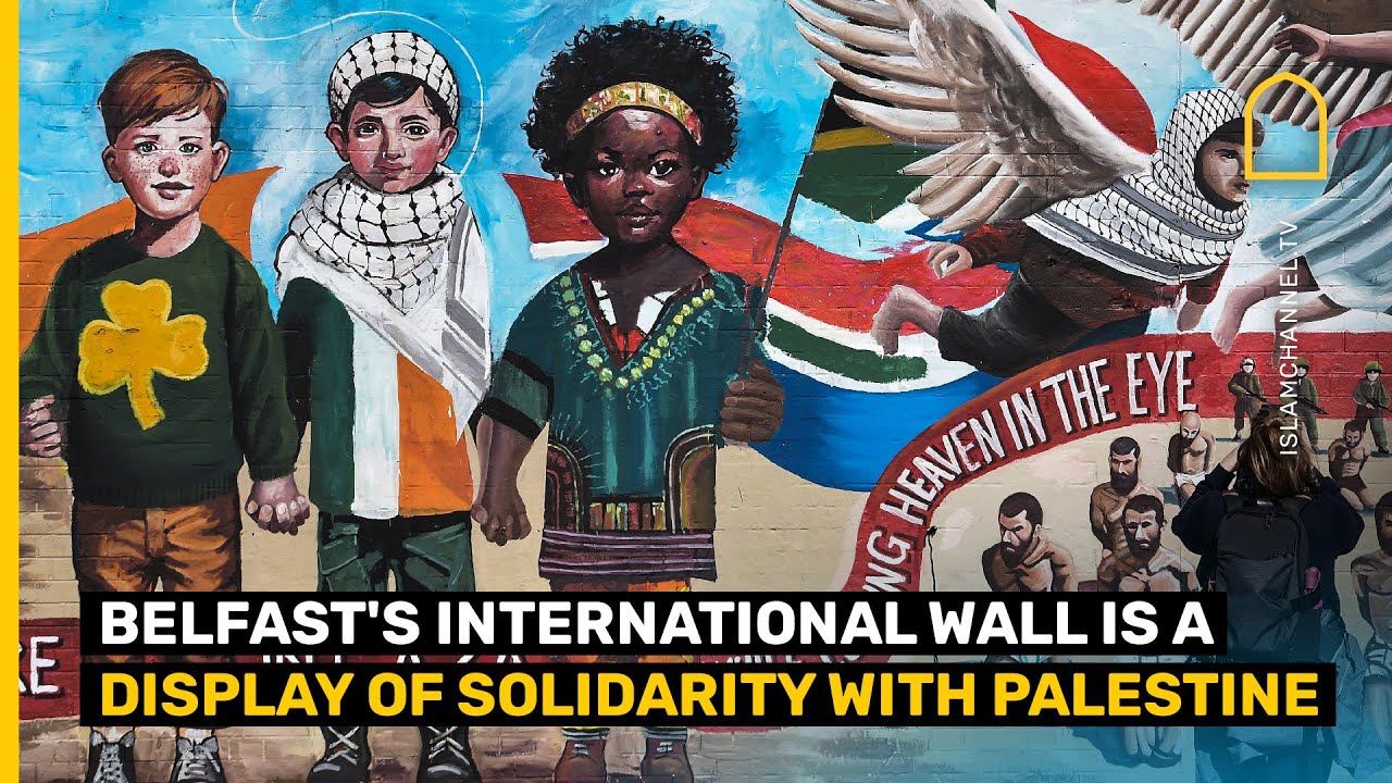 International Wall In Belfast displays Palestine solidarity murals ...