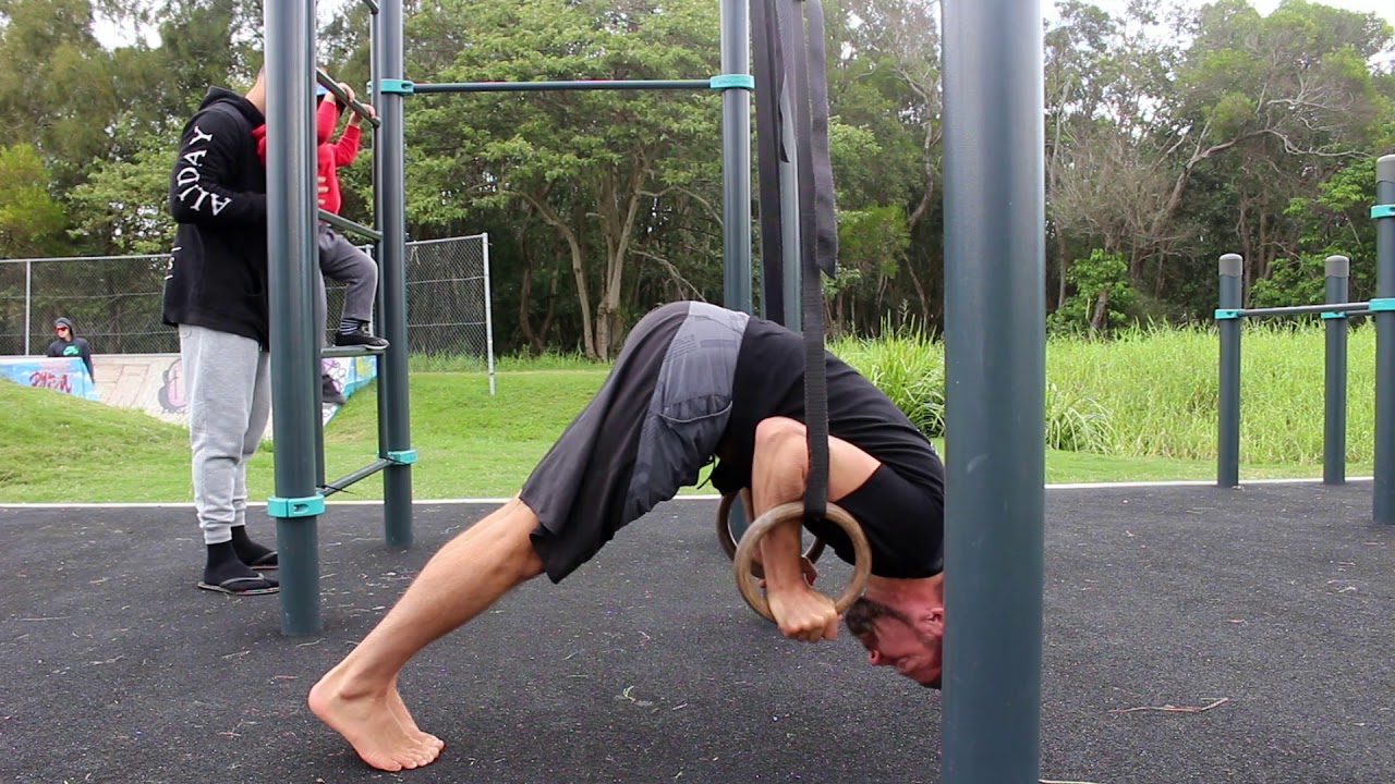 Inverted Press, on Rings - YouTube