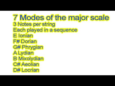 7 Modes - sequences - YouTube