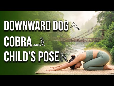 Downward Dog, Cobra & Child's Pose | 90 Sec Floor Yoga Flow | Remove Stress | EP-2