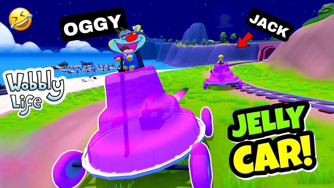 OGGY DISCOVERED NEW RARE CUTE JELLY CAR IN WOBBLY LIFE - YouTube