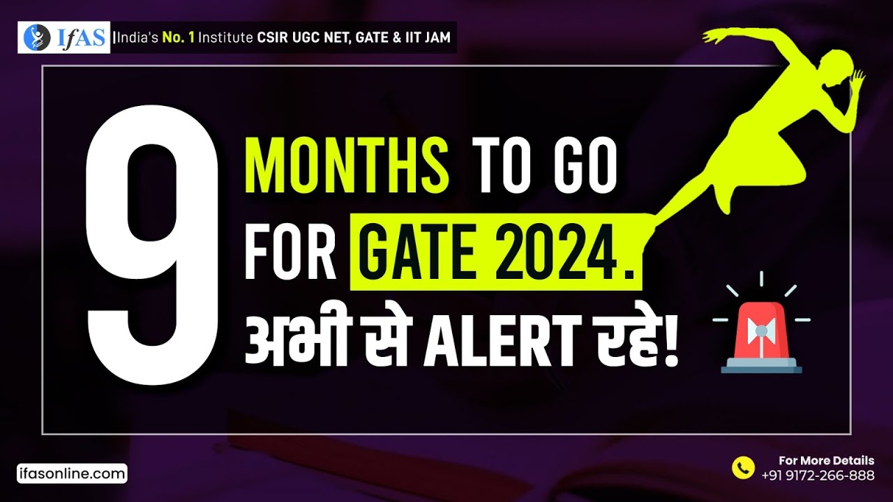 GATE 2024 Exam: Complete 9 Months Plan For GATE 2024 Preparation - YouTube