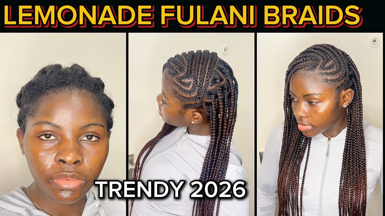 Must Try Trendy Lemonade Fulani Braids 2026( Beginner friendly) - YouTube