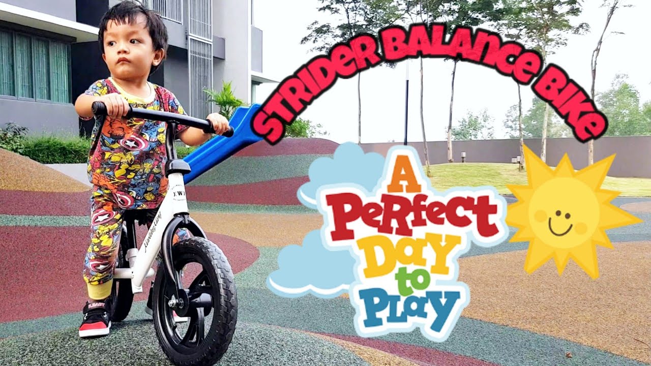 First Time | 2 Years Old Baby Ride Strider Balance Bike - YouTube