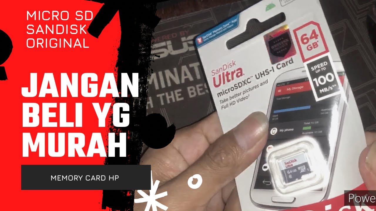 JANGAN TERGIUR HARGA MURAH MICRO SD // sd card sandisk original - YouTube