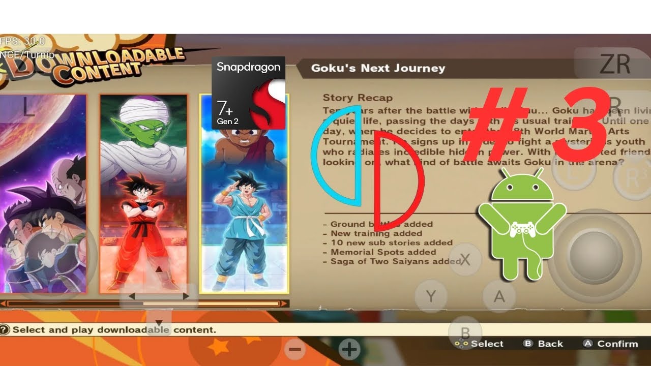 Part - 3 Let's Play Dbz Kakarot Dlc Goku's Next Journey Dlc Yuzu Github v268 Poco F5 - YouTube