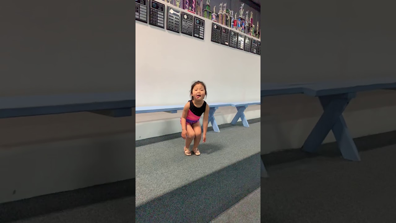 Cami slow mo jump before gymnastics - YouTube