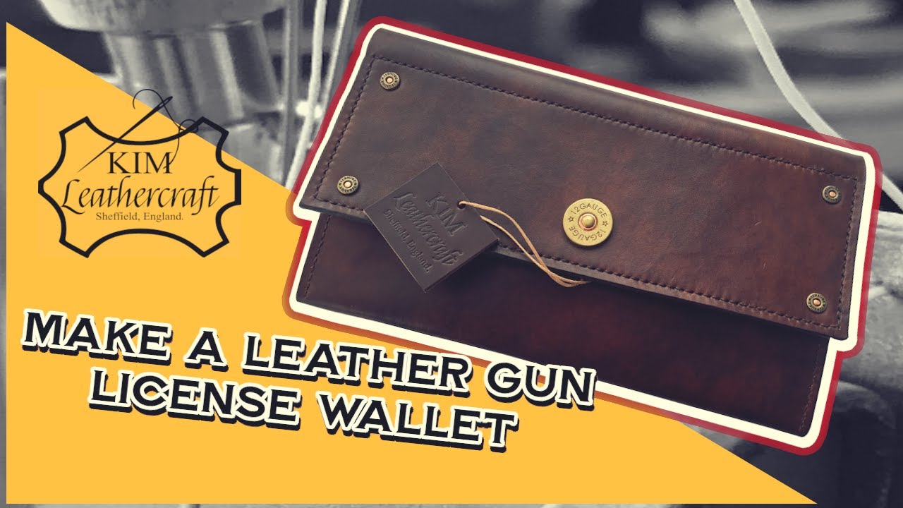 Make a Leather Gun License Wallet Tutorial - Beginner - Easy - YouTube