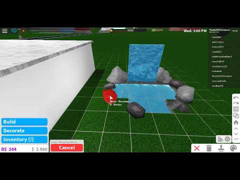 How to build a 3k Roblox Bloxburg Waterfall! - YouTube