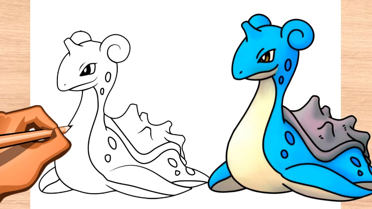 How to Draw Lapras Pokemon - YouTube