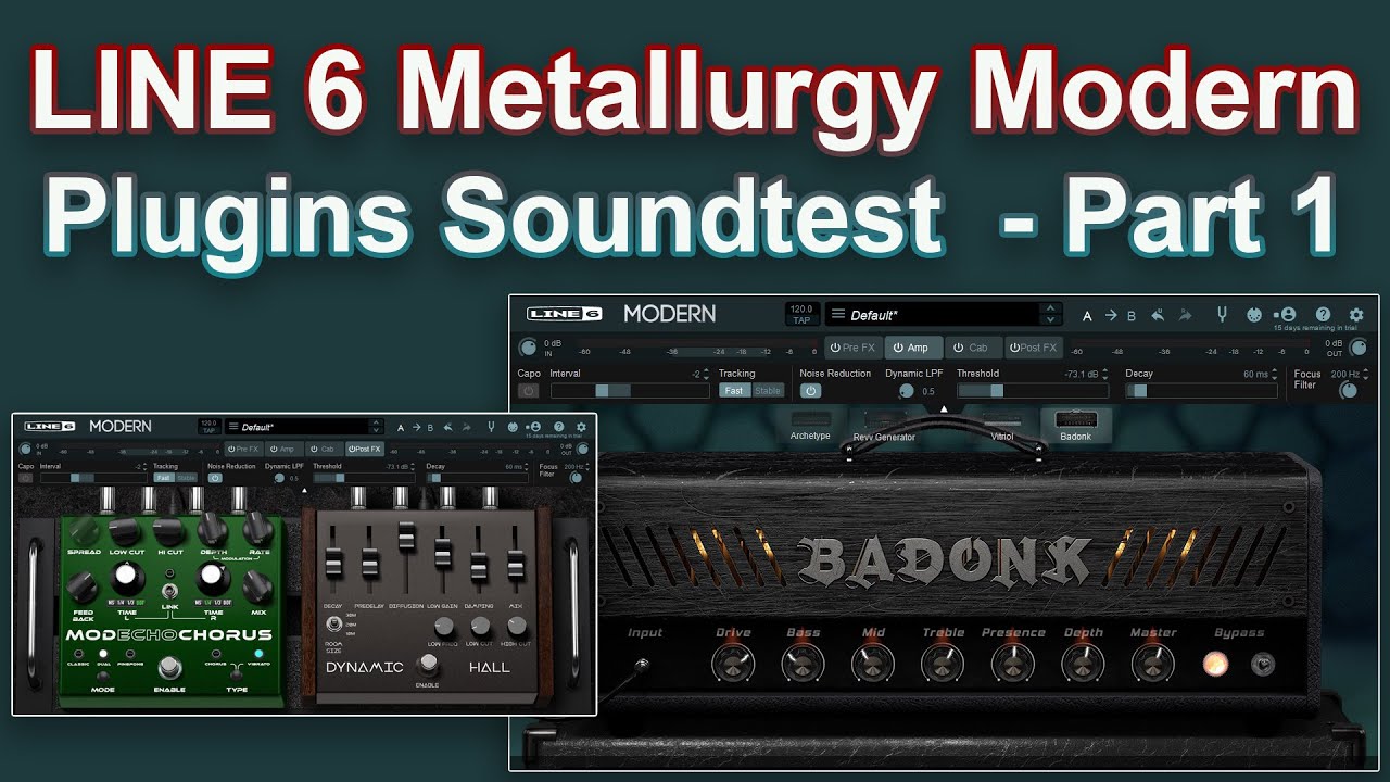 LINE 6 Metallurgy Modern Plugins Soundtest - Part 1 - YouTube