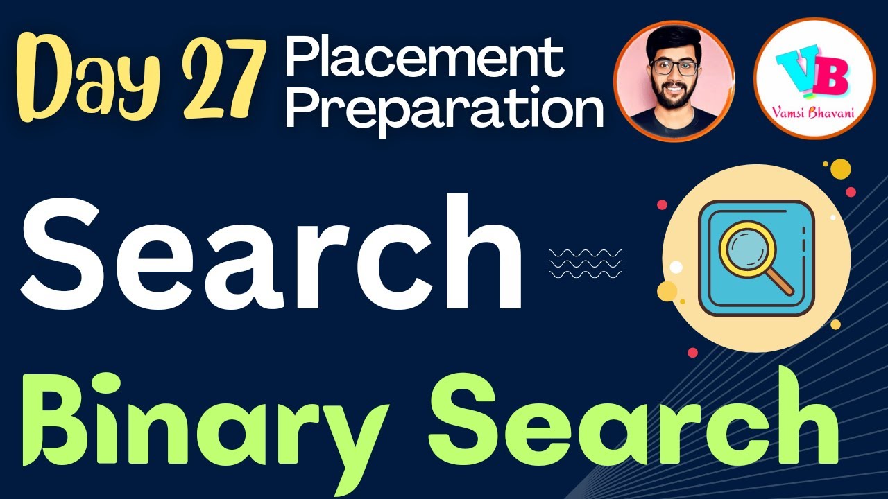 Searching Binary Search In Telugu Dsa In Telugu Vamsi Bhavani Youtube