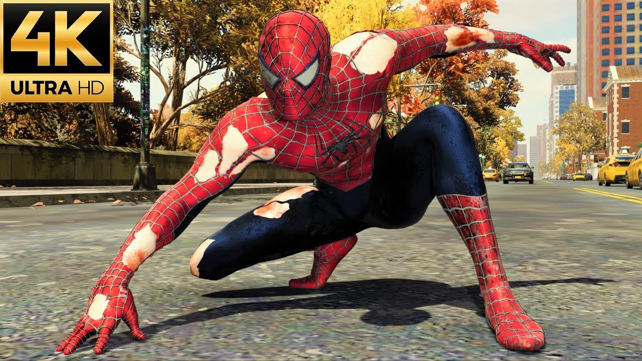 Spider-Man Remastered - Damaged Raimi Suit Free Roam Gameplay Mod (4K ...