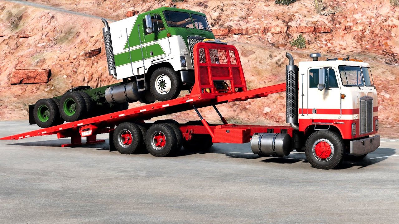 BeamNG Drive 0.31 - Loading & Transporting a Truck with the T82s Car ...