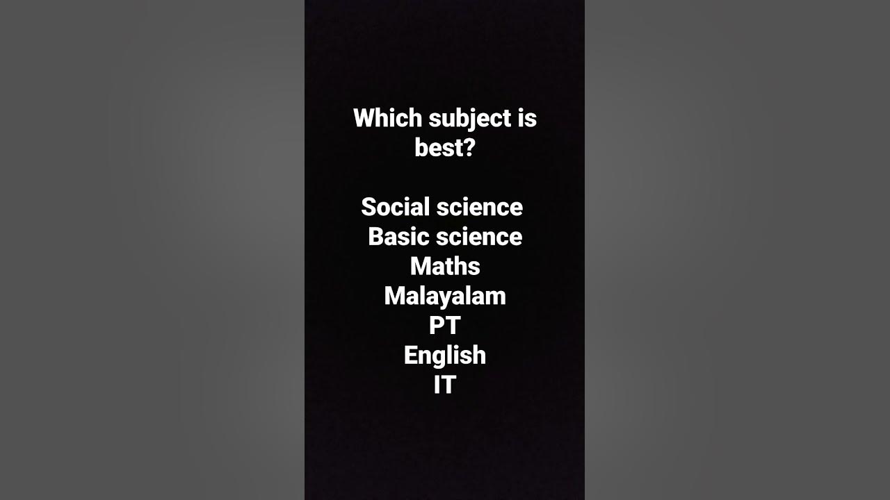 Which Subject Is Best YouTube which-subject-is-best-youtube