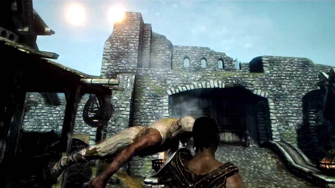 hilarious dead body Skyrim - YouTube