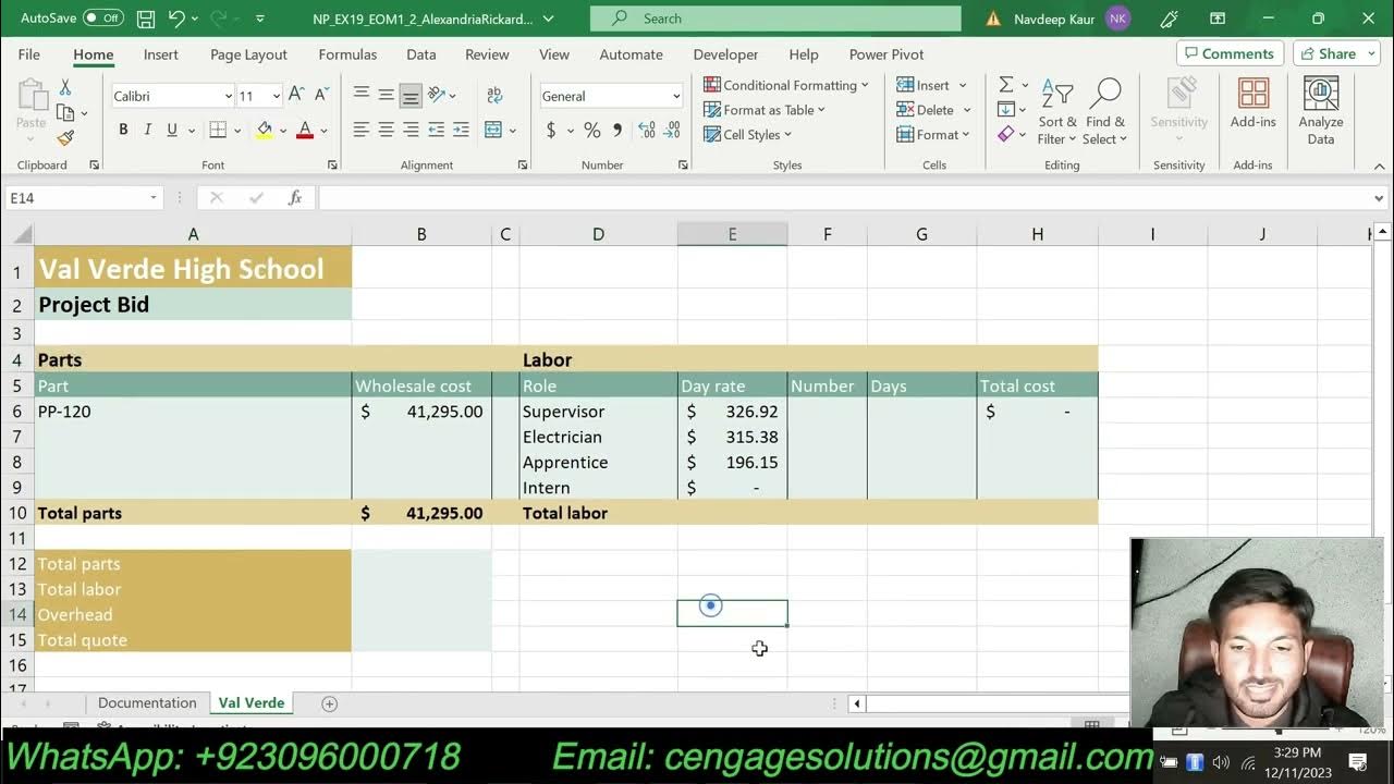 Excel Module 1 SAM End of Module Project 2 | NP_EX19_EOM1-2 | Ortiz-MacMalley Electric - YouTube