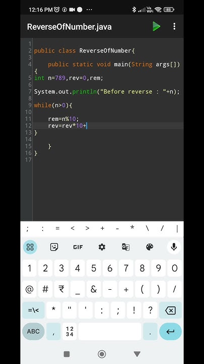 Reverse of number | W.A.P to print a reverse of number using java | Java programming - YouTube