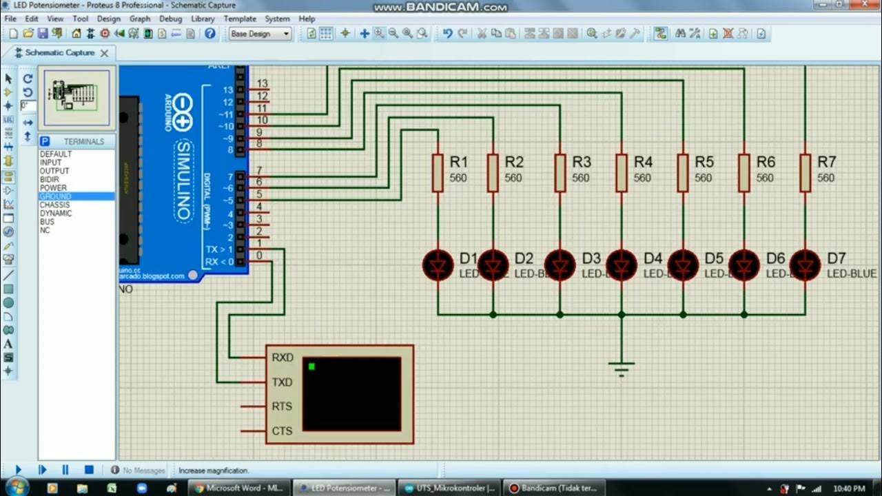 Kontrol LED dengan POTENSIO - YouTube