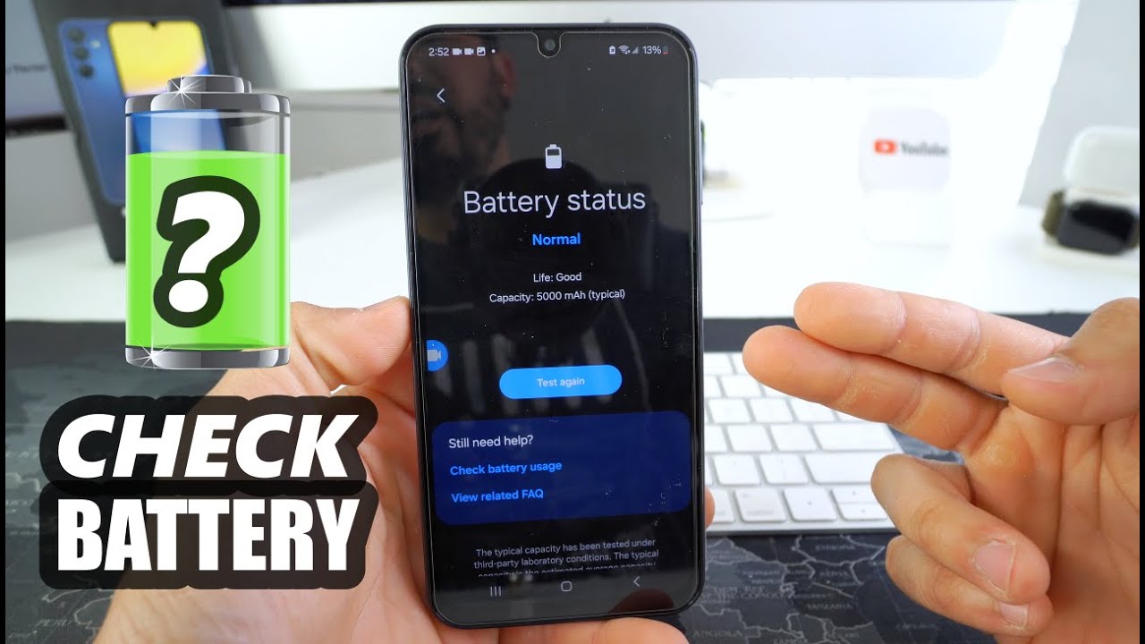 How to Check the Battery Status on a Samsung Galaxy A15 - YouTube