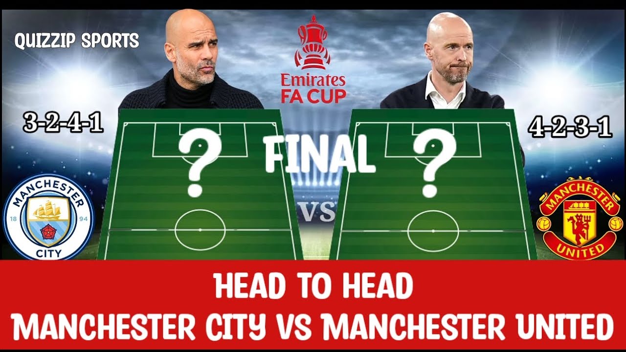 Head to head Line up Manchester City vs Manchester United | FA Cup ...