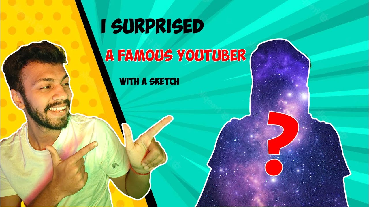 I surprised A Famous Youtuber with a sketch! ( Insane reaction ) - YouTube