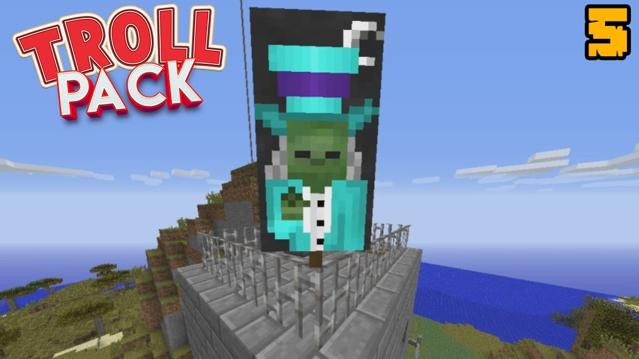 Flying Into Weird Stuff | Minecraft: Troll Pack Ep. 5 - YouTube