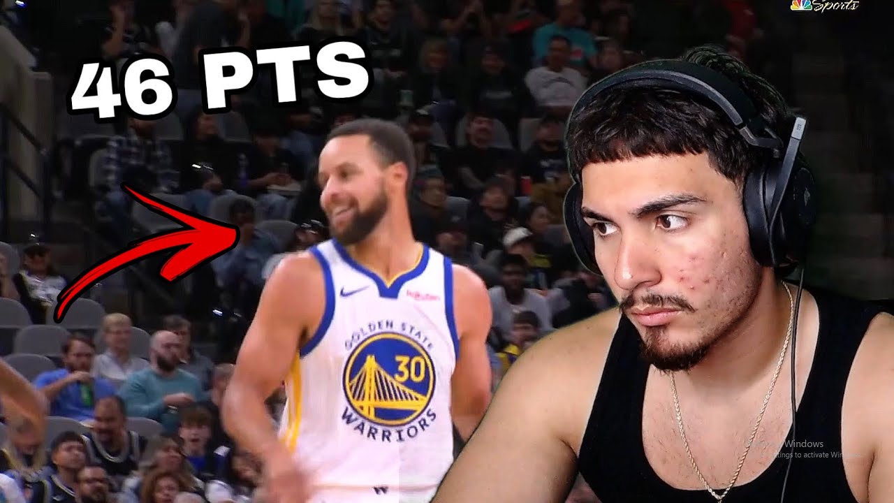 Curry Comes Back & Drops 46... Warriors Hater Reacts Warriors vs Spurs ...