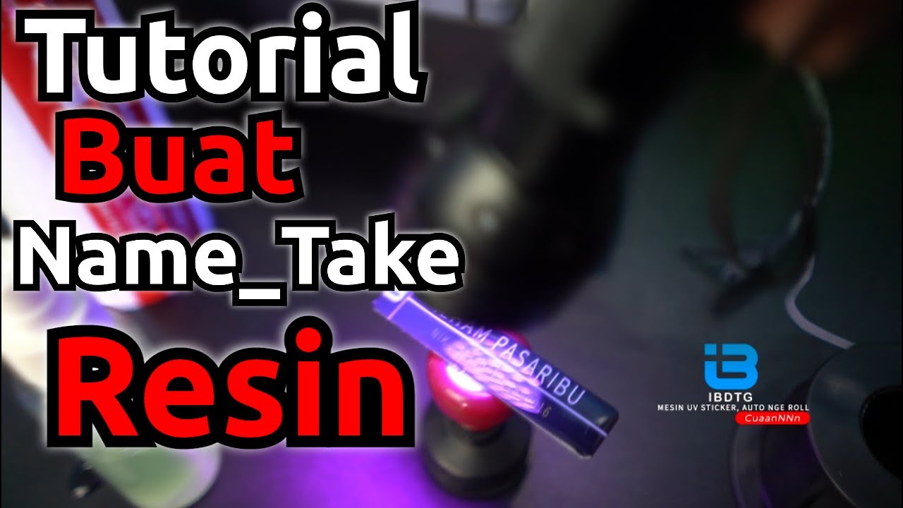 TUTORIAL CARA MEMBUAT NAME TAKE DENGAN RESIN - YouTube